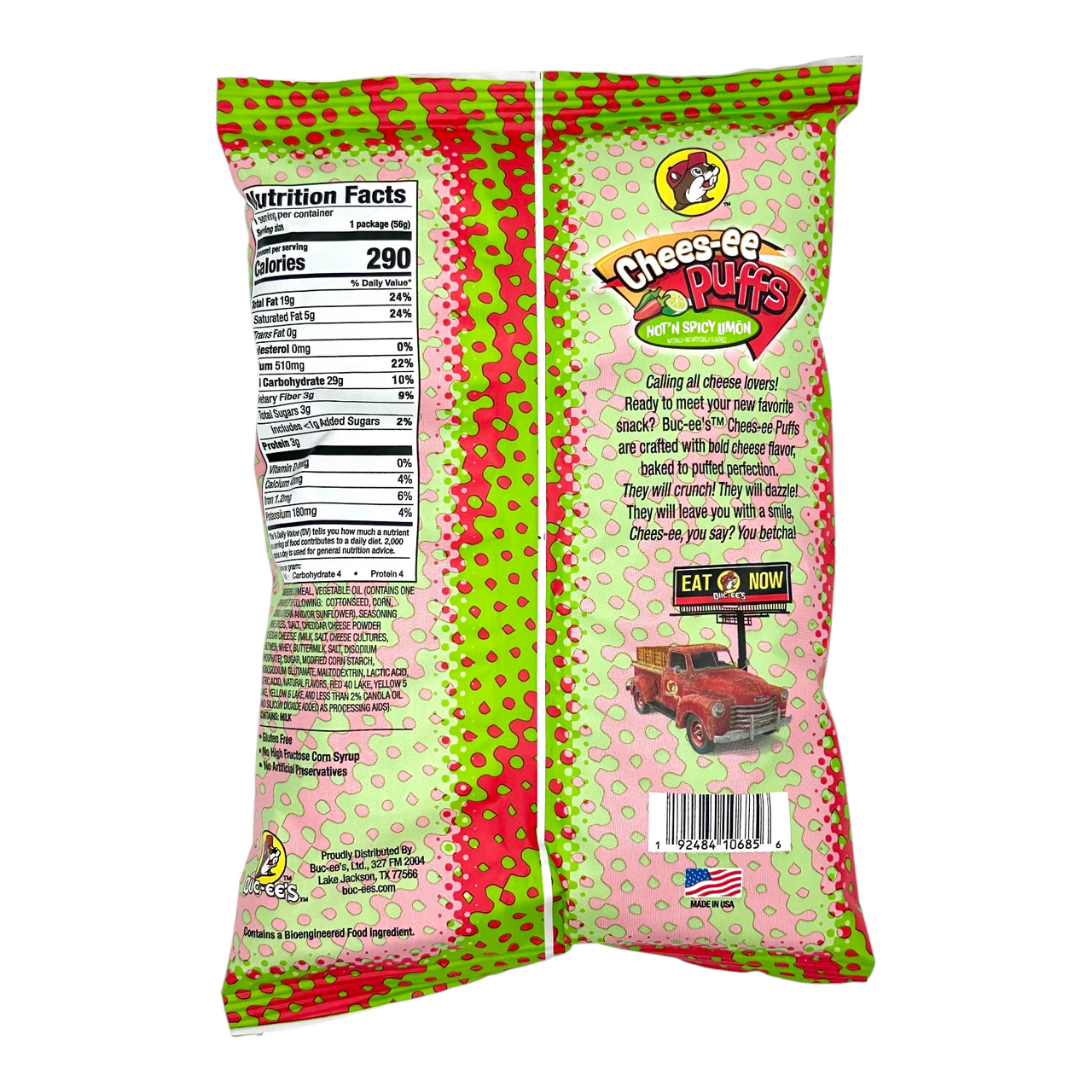 Buc-ee’s Hot ’n Spicy Limón Chees-ee Puffs – Bold Cheesy Snack ...