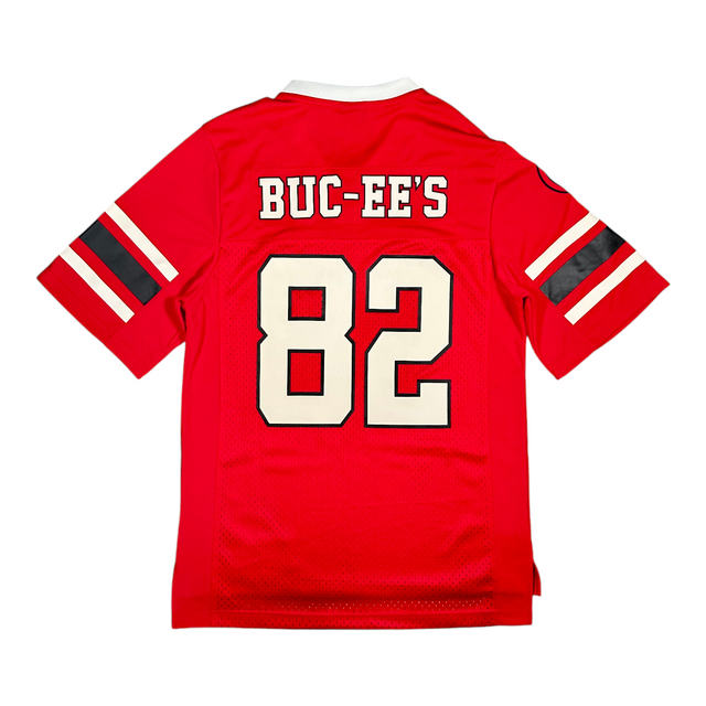 Buc-ee’s Red Football Jersey with Texas 82 – Breathable Mesh & Striped ...
