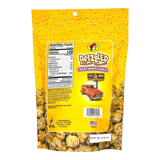 Birthday Cake Drizzled Caramel Popcorn | Buc-ee’s – TrueTexasMerch