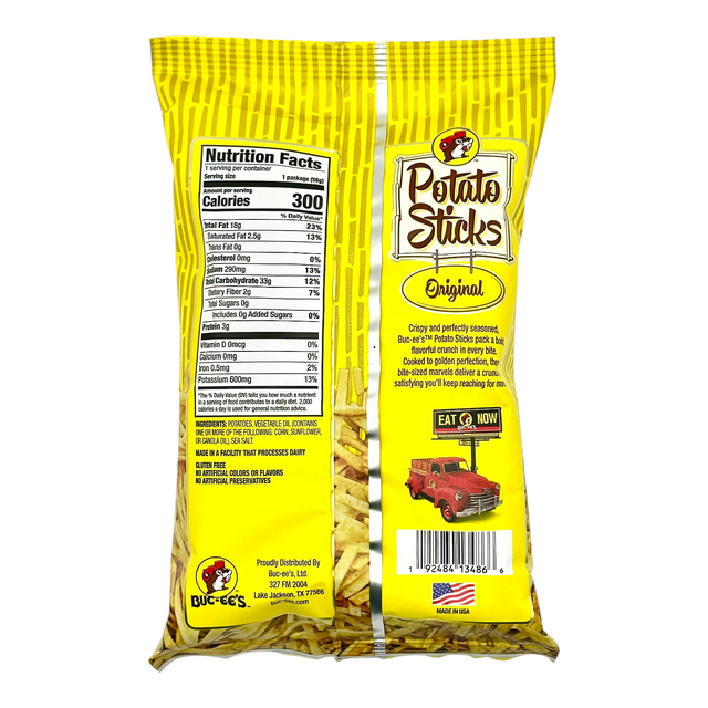 Original Potato Sticks – Buc-ee’s Classic Gluten Free Snack ...